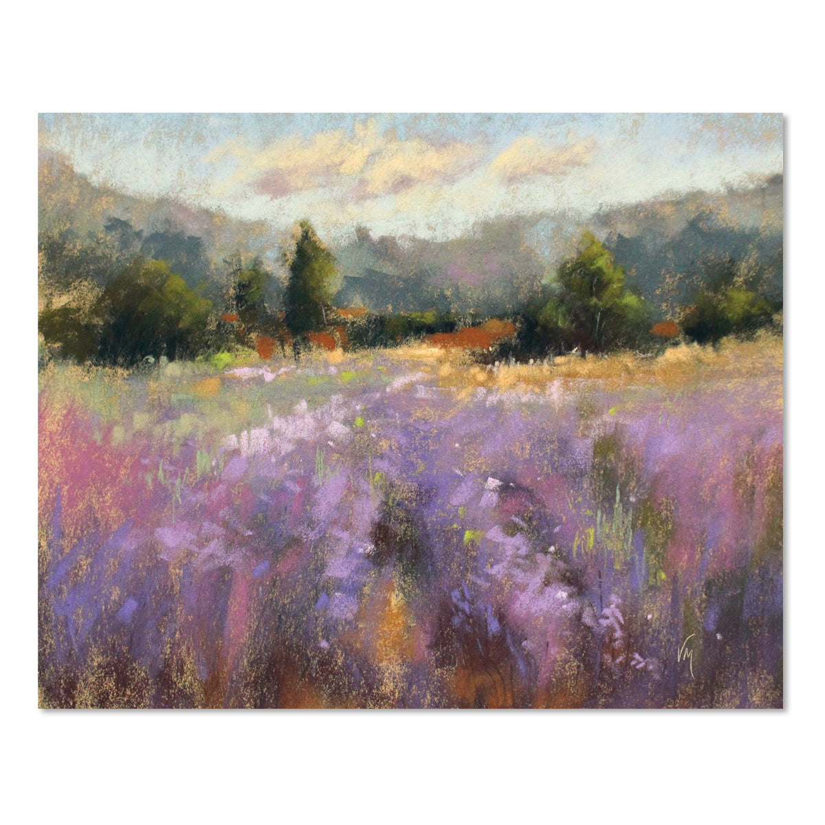 Lavender Field Soft Pastel Painting | Lavande No. 1 | Fine Art Print ...